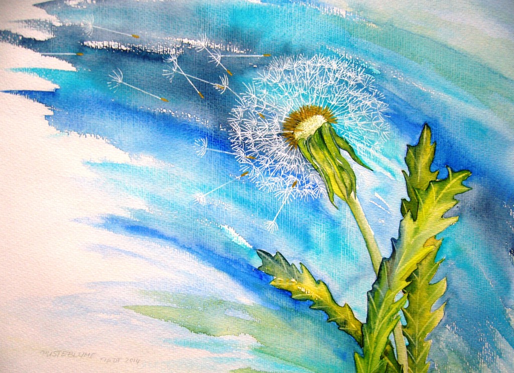 Pusteblume | Susan Tiedt – Aquarellmalerei